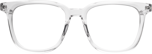 Clear Oversized Acetate Trapezoid Eyeglasses - Broadway