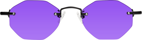 Black Titanium Geometric Rimless Tinted Sunglasses with Purple Sunwear ...