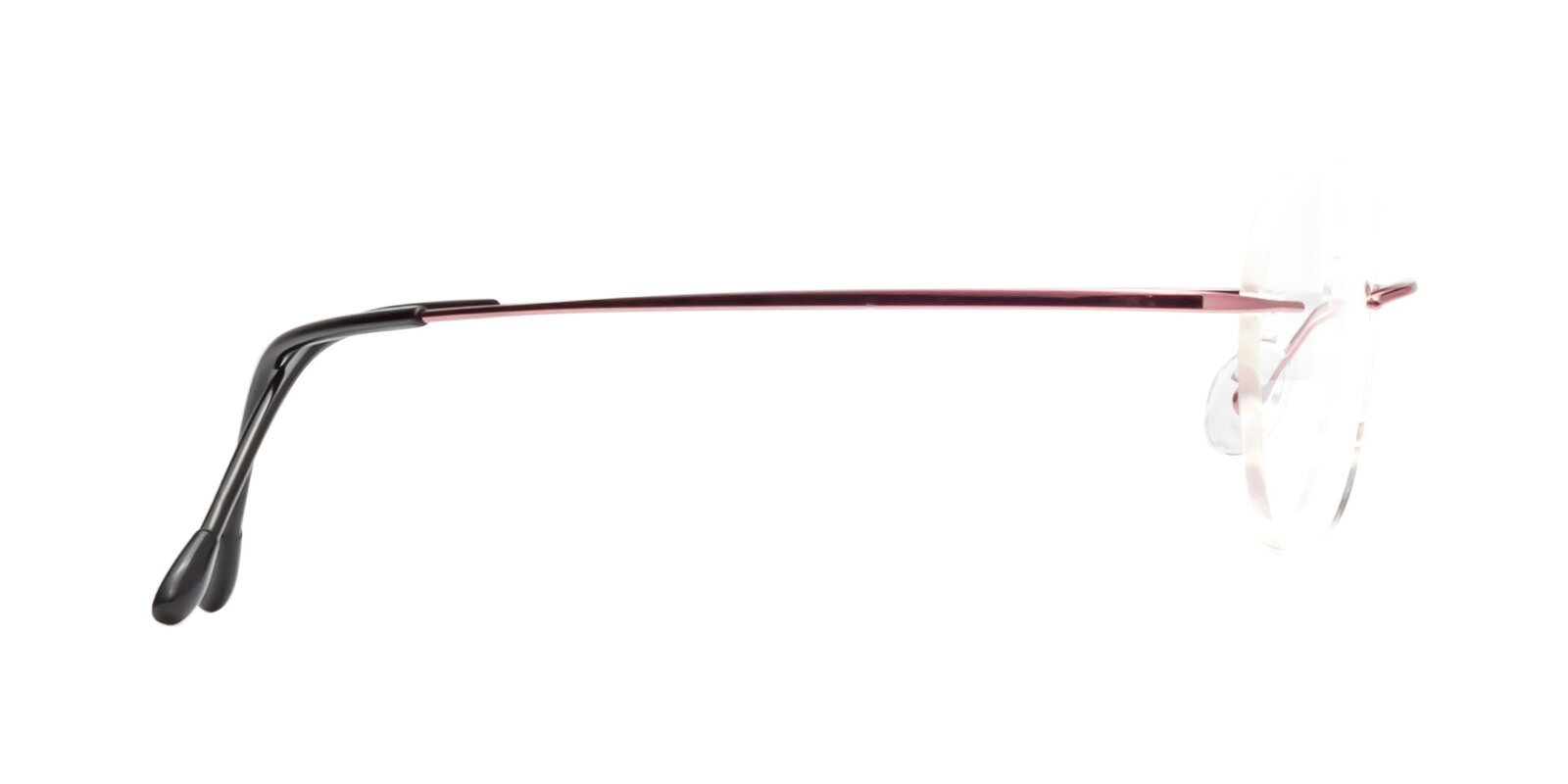 Light Pink Flexible Geometric Rimless Eyeglasses - Thea