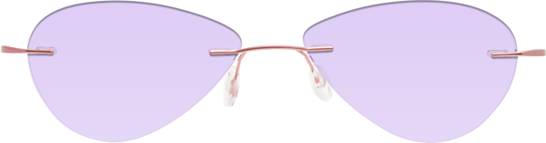 Light Pink Flexible Geometric Rimless Tinted Sunglasses with Light ...