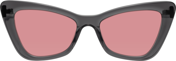 Gray Retro-Vintage Acetate Butterfly Tinted Sunglasses with Medium ...