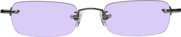 Gunmetal Wide Rectangle Rimless Tinted Sunglasses with Light Purple ...
