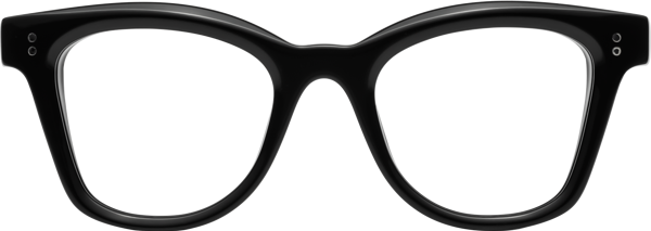 Black Retro-Vintage Trapezoid Cat-Eye Eyeglasses - Dragon
