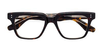 Black / Gray Moonstone Thick Acetate Rectangle Eyeglasses - Roth