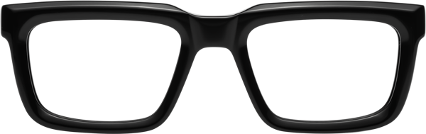 Black Thick Acetate Rectangle Blue Light Glasses - Roth