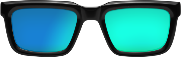 Black Thick Acetate Rectangle Mirrored Sunglasses with Green Sunwear ...