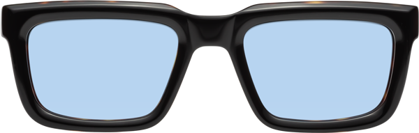 Black/Tortoise Thick Acetate Rectangle Tinted Sunglasses with Light ...