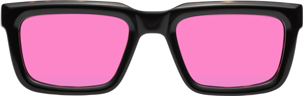 Black/Tortoise Thick Acetate Rectangle Gradient Sunglasses with Pink ...
