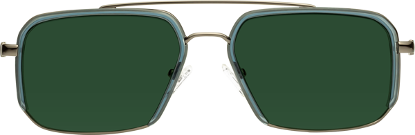 Teal/Gunmetal Retro-Vintage Aviator Rectangle Tinted Sunglasses with ...