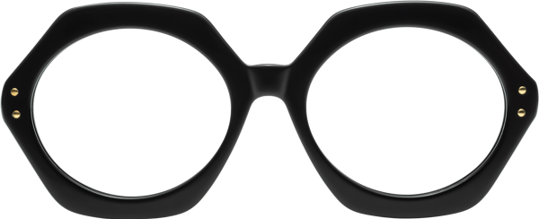 Black Oversized Acetate Geometric Eyeglasses - Skye