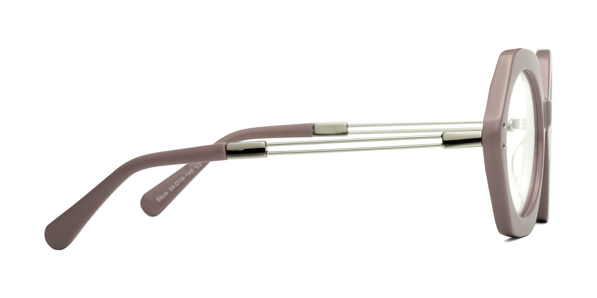 Opera Mauve Oversized Acetate Geometric Eyeglasses - Skye