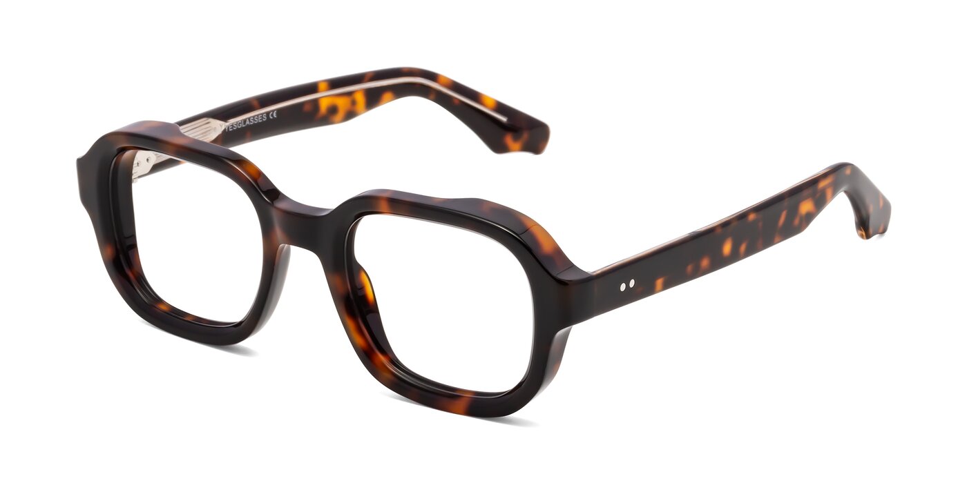 Tortoise Hipster Geek-Chic Square Eyeglasses - Unite