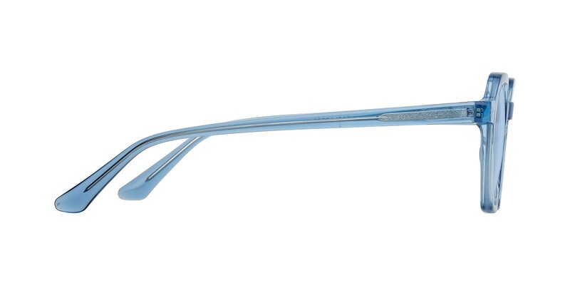 Sky Blue Hipster Acetate Geometric Tinted Sunglasses with Light Blue ...