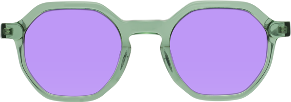 Light Green Hipster Acetate Geometric Tinted Sunglasses with Medium ...