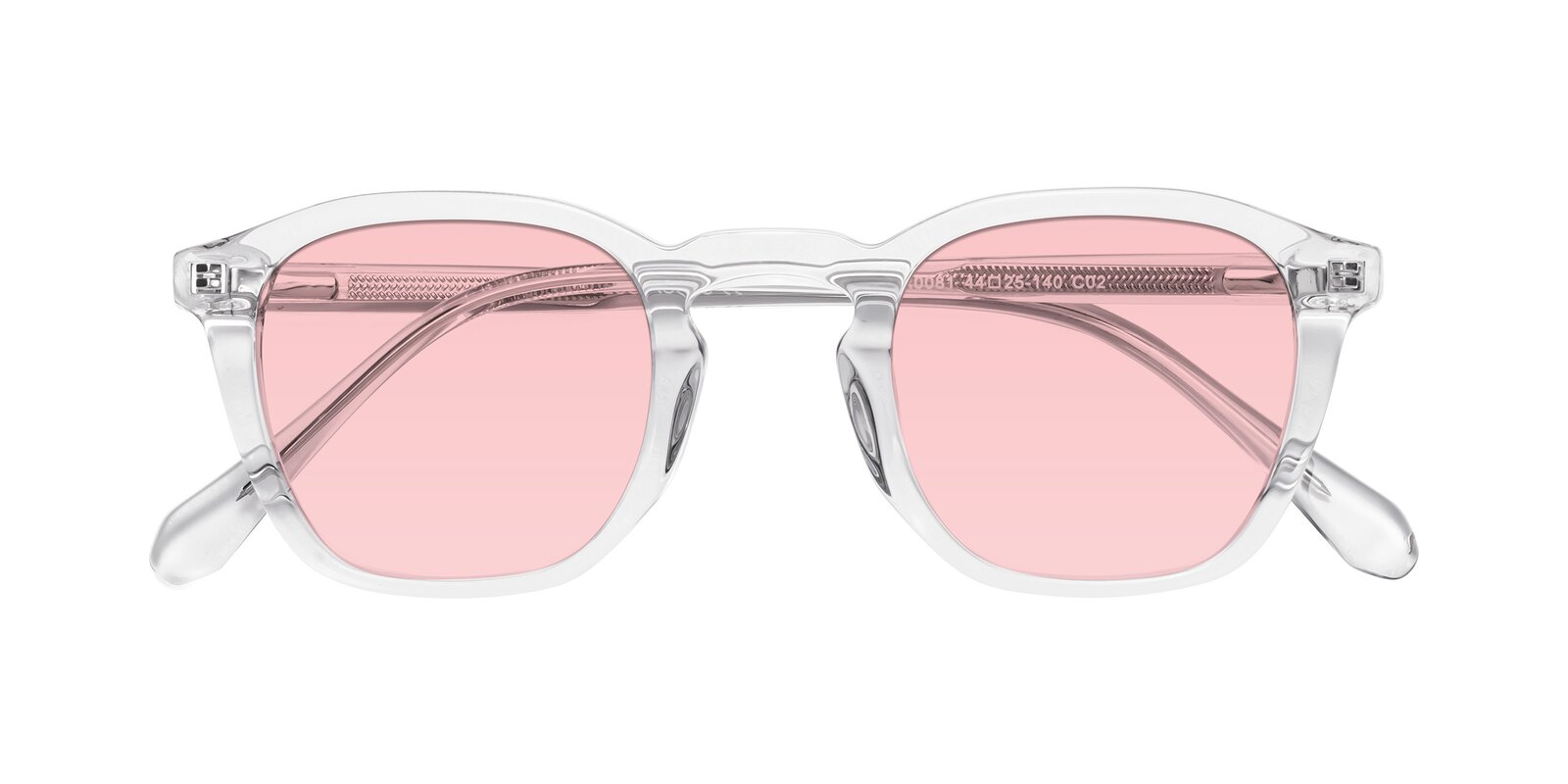 Clear Keyhole Bridge Retro-Vintage Trapezoid Tinted Sunglasses with ...