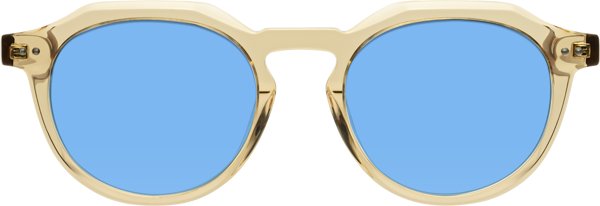 Amber/Tortoise Keyhole Bridge Acetate Geometric Tinted Sunglasses with ...