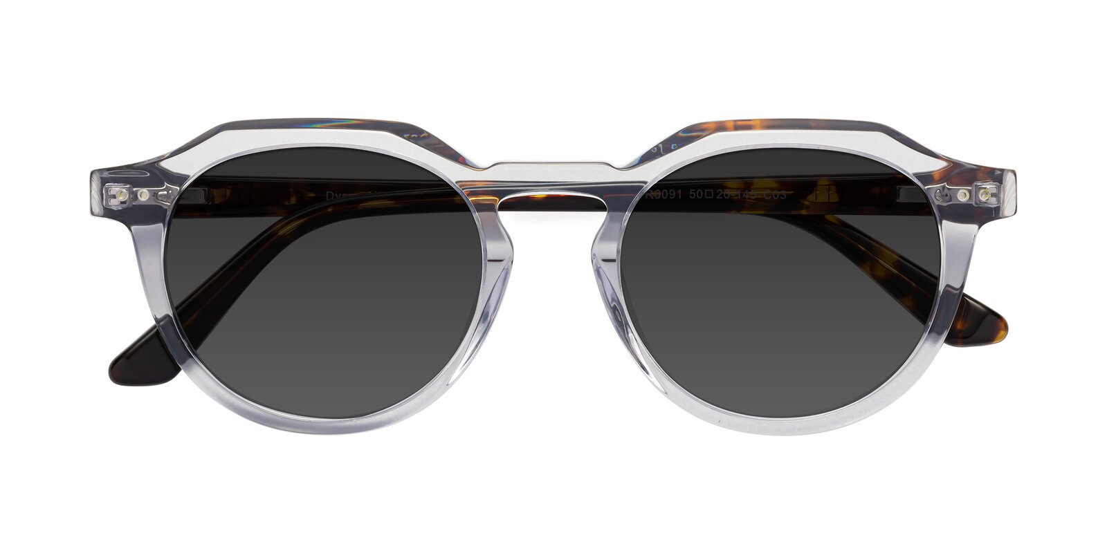 Transparent Livid/Tortoise Keyhole Bridge Acetate Geometric Tinted ...