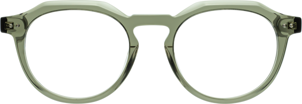 Transparent Green/Tortoise Keyhole Bridge Acetate Geometric Eyeglasses ...