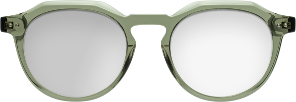 Transparent Green/Tortoise Keyhole Bridge Acetate Geometric Mirrored ...