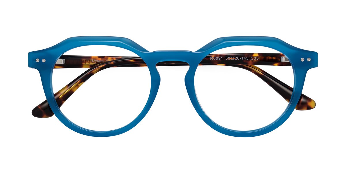 Brown Narrow Retro Vintage Round Blue Light Glasses Baybe
