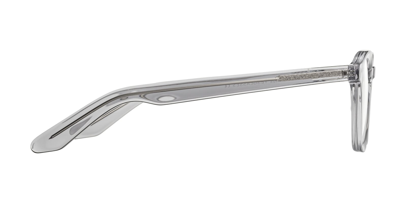 Transparent Gray Spring Hinges Acetate Oval Eyeglasses - Titus