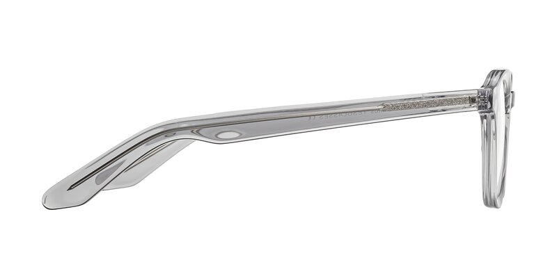 Transparent Gray Spring Hinges Acetate Oval Eyeglasses - Titus