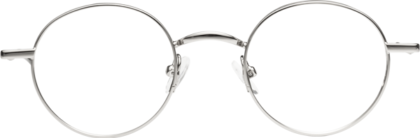 Silver Retro-Vintage Metal Round Eyeglasses - Pursue