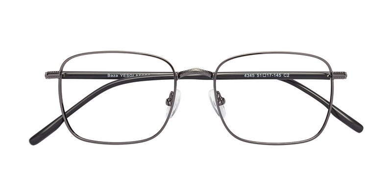 Silver Grandpa Double Bridge Metal Eyeglasses - Dash