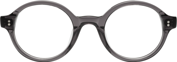 Dark Gray Narrow Retro-Vintage Round Eyeglasses - Shari