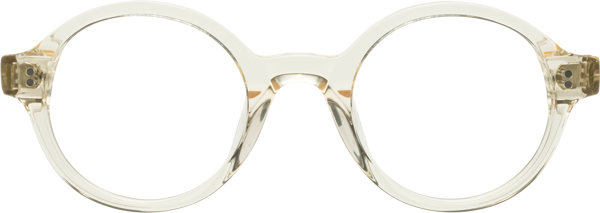 Champagne Narrow Retro-Vintage Round Eyeglasses - Shari