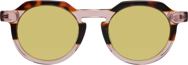 Tortoise/Pink Keyhole Bridge Retro-Vintage Geometric Tinted Sunglasses ...