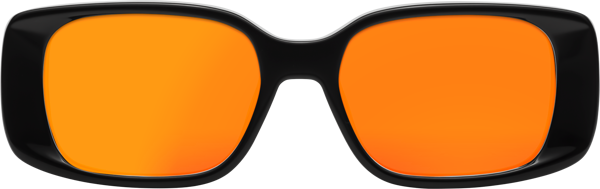 Black Geek-Chic Thick Rectangle Mirrored Sunglasses with Red Gold ...