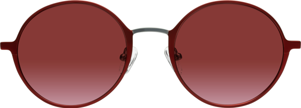 Wine/Silver Hipster Titanium Round Gradient Sunglasses with Garnet ...