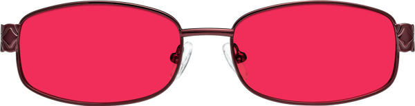 Wine Classic Metal Rectangle Tinted Sunglasses with Red Sunwear Lenses ...