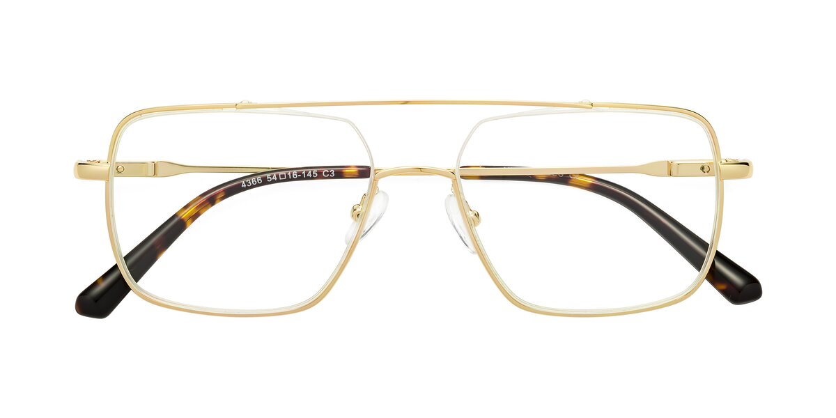 Silver Titanium Rectangle Semi-Rimless Eyeglasses - Duke