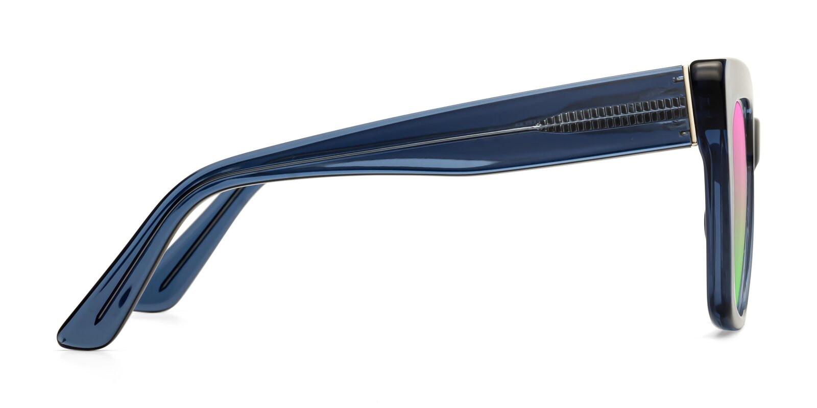 Translucent Blue Oversized Acetate Butterfly Gradient Sunglasses with ...
