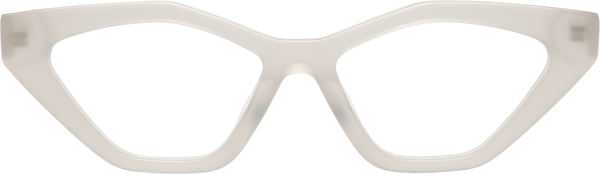 Beige Geek-Chic Acetate Geometric Eyeglasses - Riley