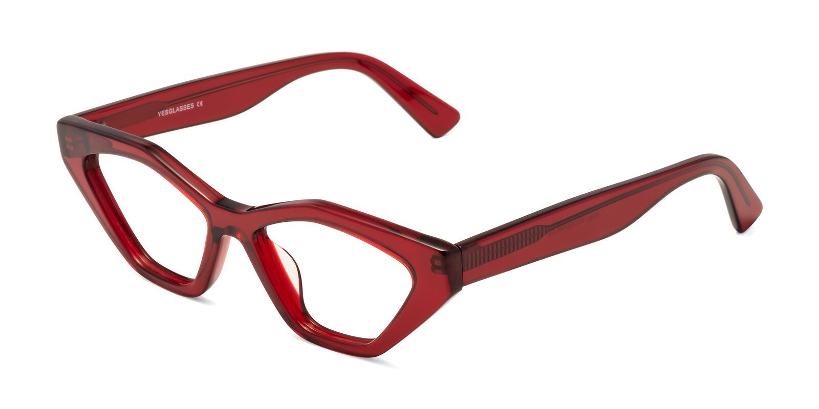 Wine Geek-Chic Acetate Geometric Eyeglasses - Riley