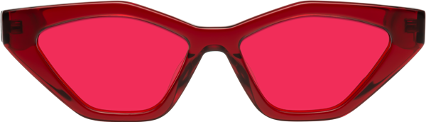 Wine Geek-Chic Acetate Geometric Tinted Sunglasses with Red Sunwear ...