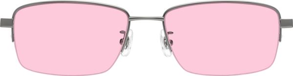 Gunmetal Classic Rectangle Semi-Rimless Tinted Sunglasses with Light ...