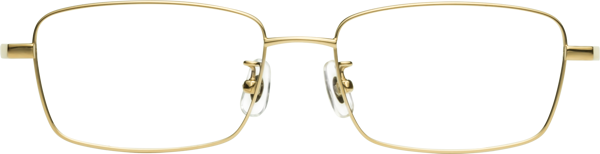 Silver Classic Rectangle Semi-Rimless Eyeglasses - Profile