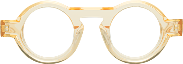 Champagne Thick Retro-Vintage Round Eyeglasses - Oboe