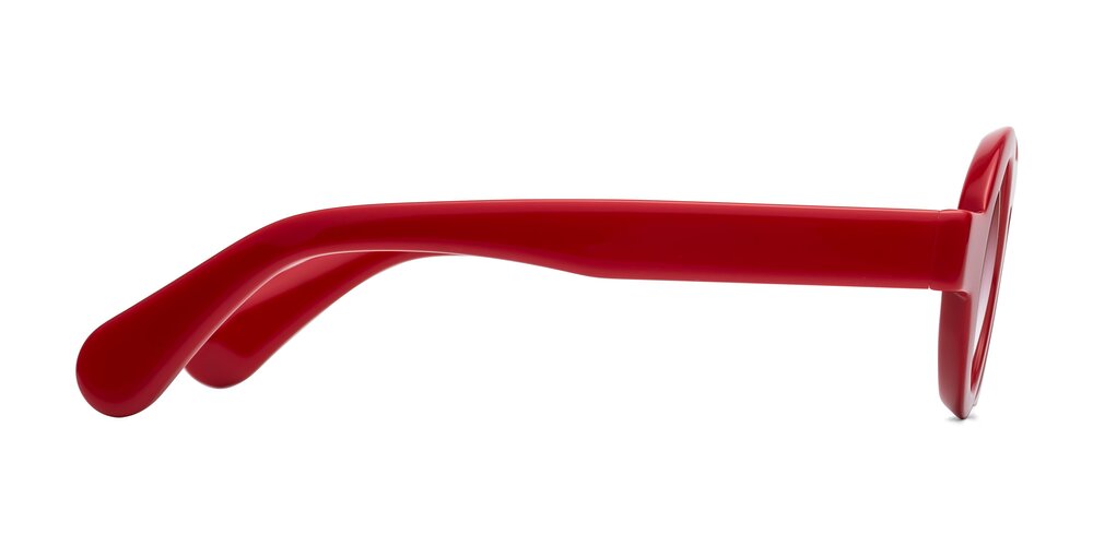 Red Thick Retro-Vintage Round Gradient Sunglasses with Garnet Sunwear ...