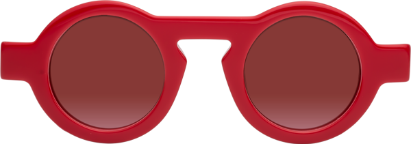 Red Thick Retro-Vintage Round Gradient Sunglasses with Garnet Sunwear ...