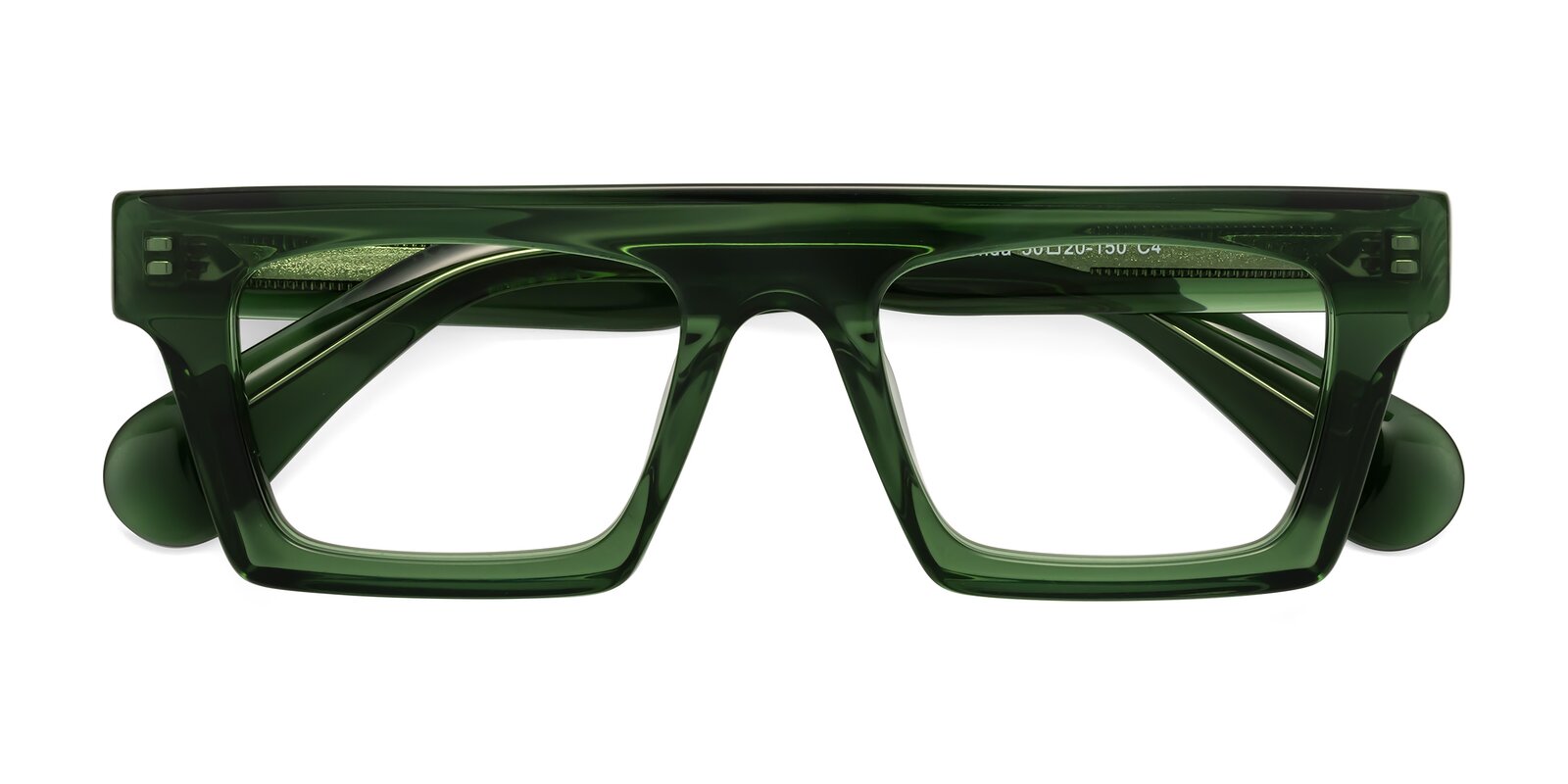 Jade Green Thick Hipster Rectangle Eyeglasses - Senda