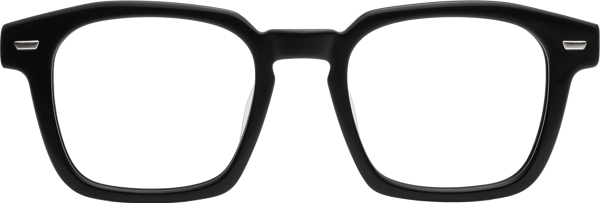Black Retro-Vintage Acetate Trapezoid Eyeglasses - Finesse