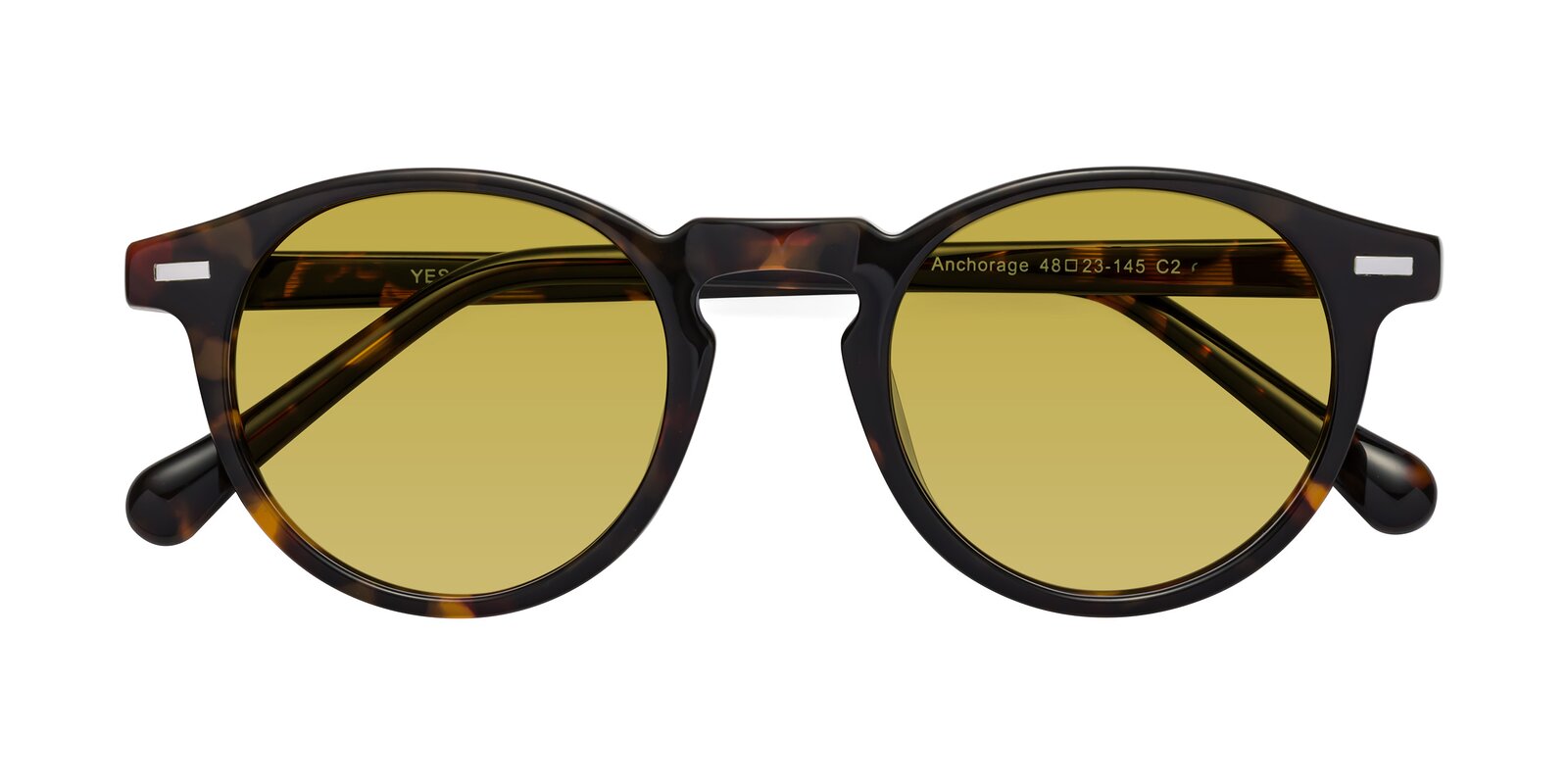 Tortoise Keyhole Bridge Retro-Vintage Round Tinted Sunglasses with ...