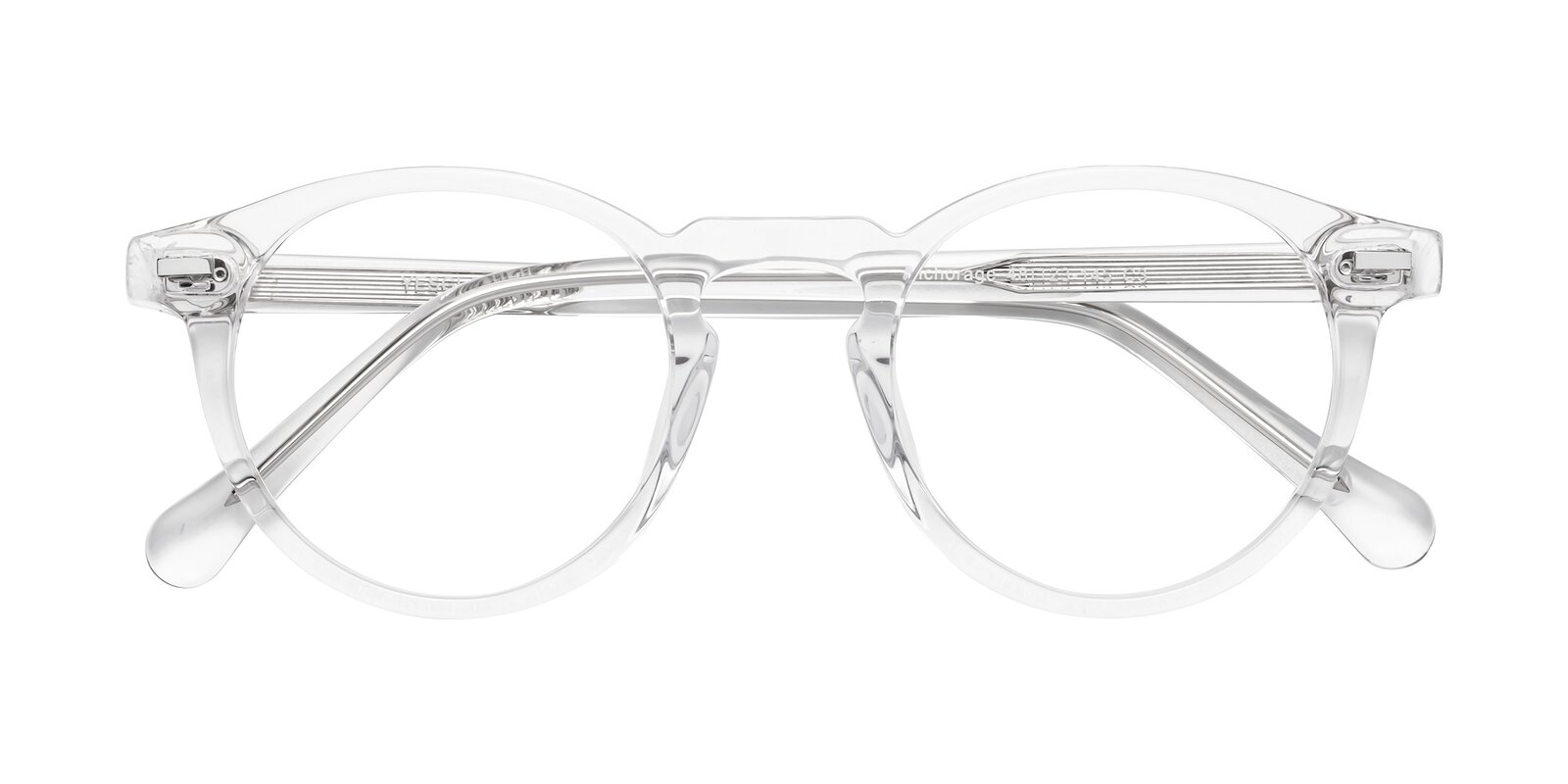 Clear Keyhole Bridge Retro-Vintage Round Eyeglasses - Anchorage