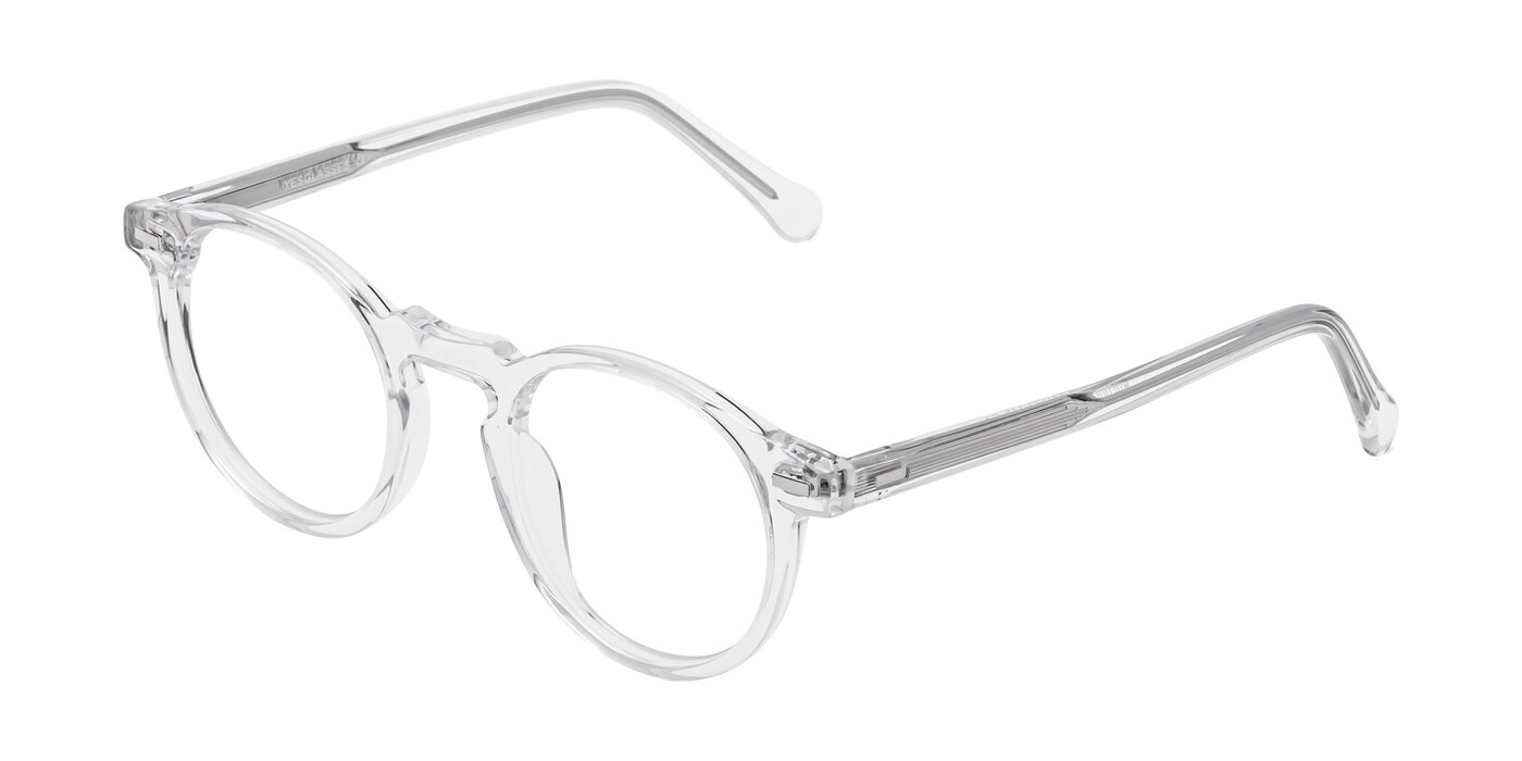 Clear Keyhole Bridge Retro-Vintage Round Eyeglasses - Anchorage