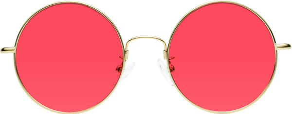 Gold Retro-Vintage Flexible Round Tinted Sunglasses with Red Sunwear ...